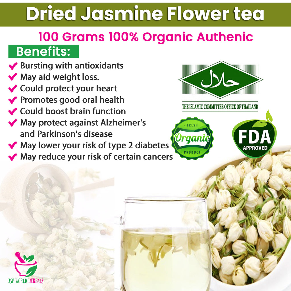 Dried Jasmine Flower tea | Bursting with antioxidants | 100 Grams 100% ...