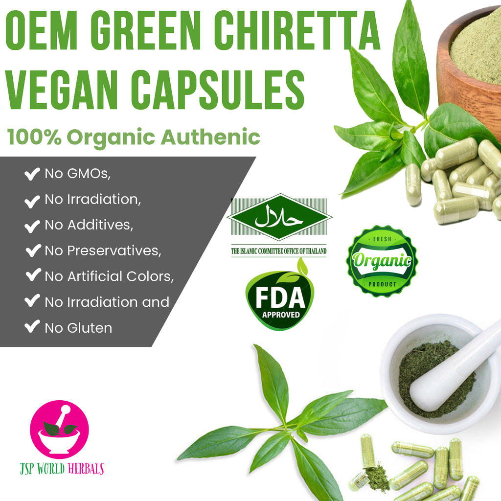 OEM Green Chiretta Vegan Capsules | No GMOs, Thailand Origin – JSP ...